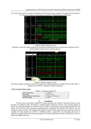 Implementation of PCI Target Controller Interfacing with Asynchronous SRAM | PDF