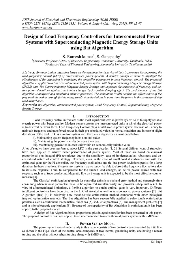 Design of Load Frequency Controllers for Interconnected Power Systems with Superconducting ...