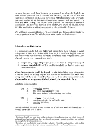 Study Sheet 5 (Verbal Features) | PDF | Programming Languages | Computing