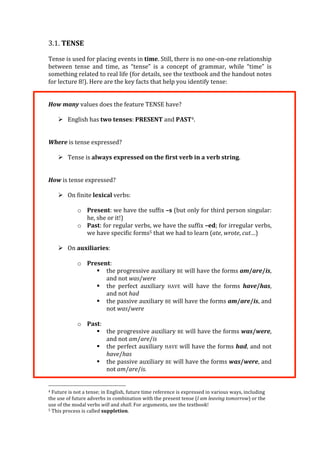 Study Sheet 5 (Verbal Features) | PDF | Programming Languages | Computing