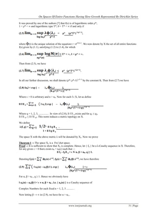 On Spaces of Entire Functions Having Slow Growth Represented By Dirichlet Series | PDF