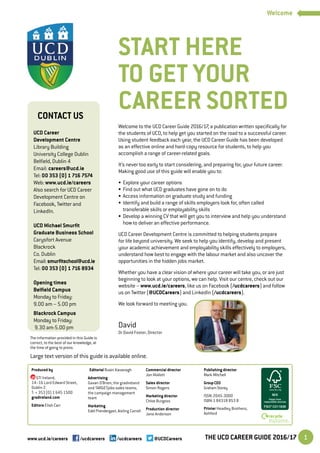UCD Career Guide 2016-17 | PDF