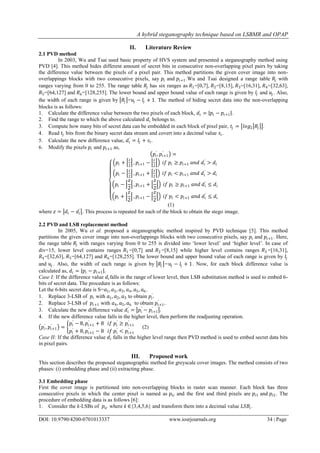 A Hybrid Steganography Technique Based On LSBMR And OPAP | PDF