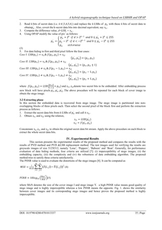A Hybrid Steganography Technique Based On LSBMR And OPAP | PDF