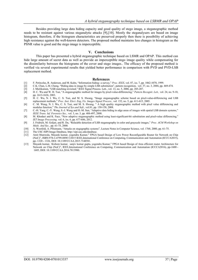 A Hybrid Steganography Technique Based On LSBMR And OPAP | PDF