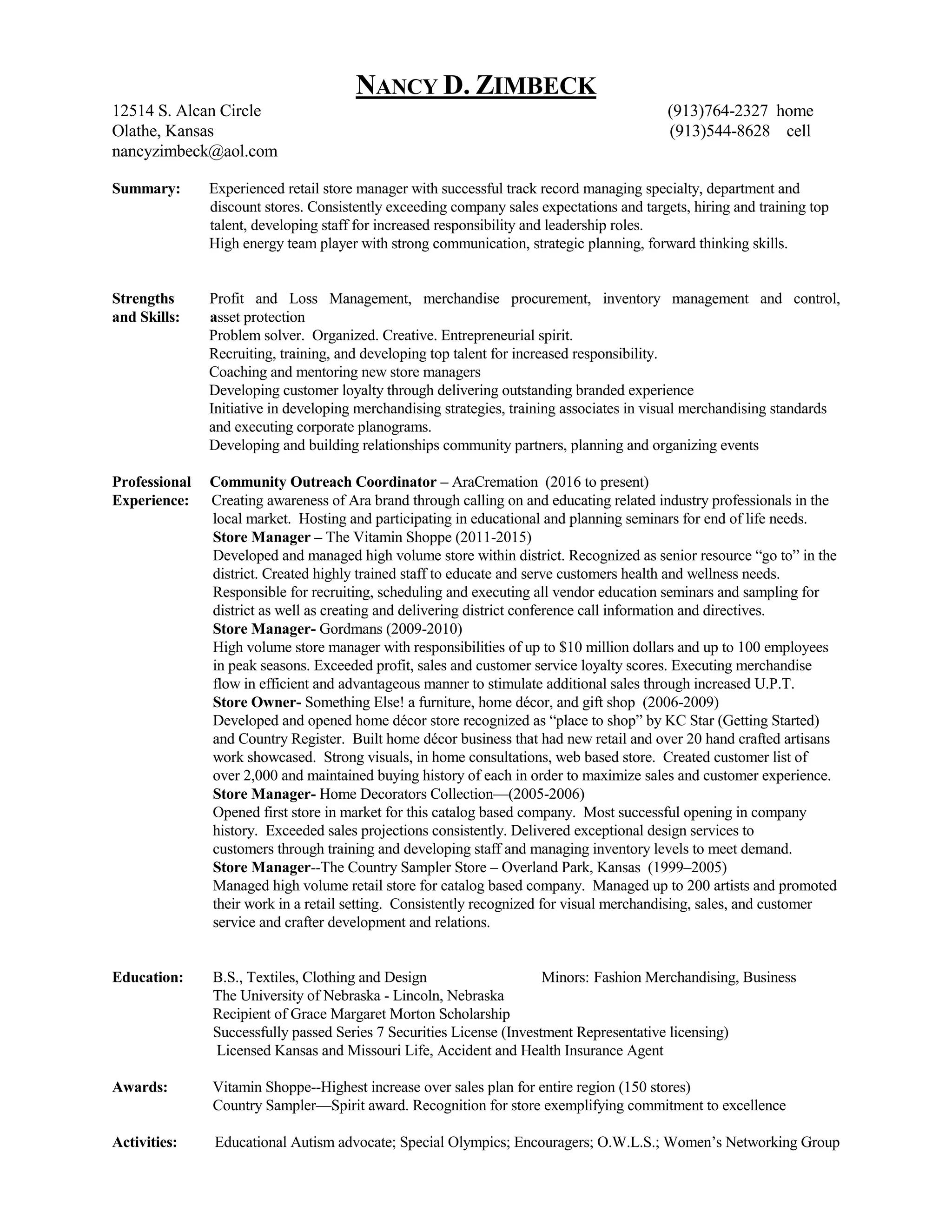 Nancy Resume | PDF