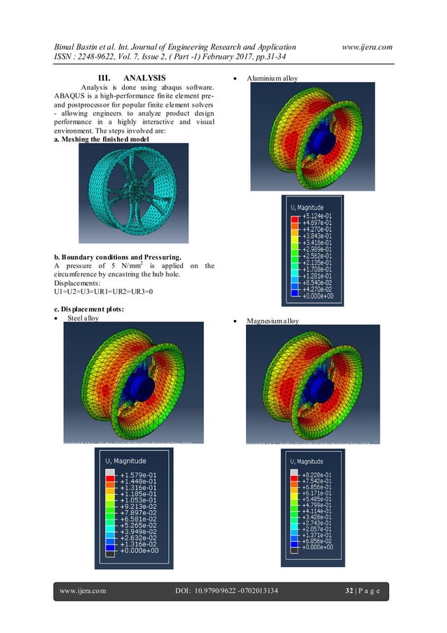 Finite Element Analysis of Wheel Rim Using Abaqus Software | PDF
