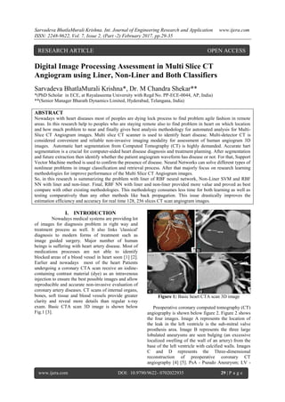 Digital Image Processing Assessment in Multi Slice CT Angiogram using Liner, Non-Liner and Both ...