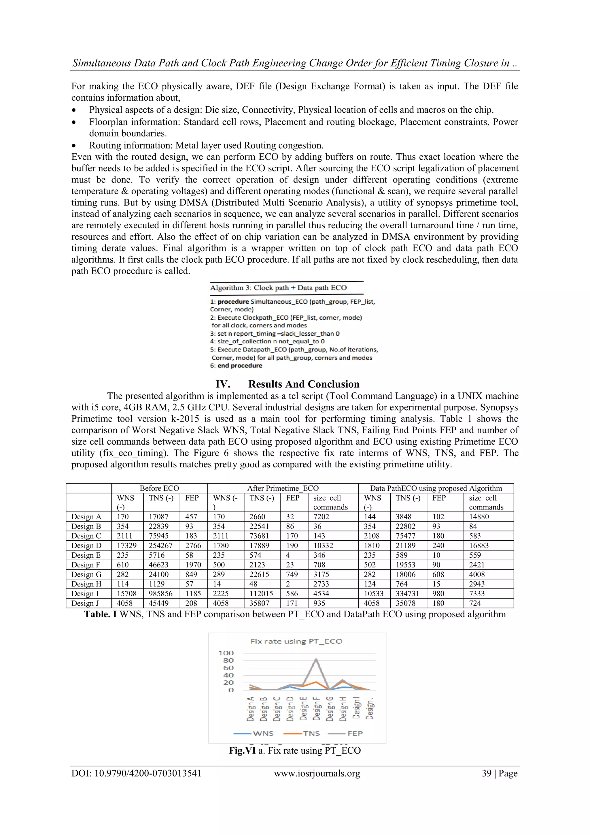 Simultaneous Data Path and Clock Path Engineering Change Order for Efficient Timing Closure in ...