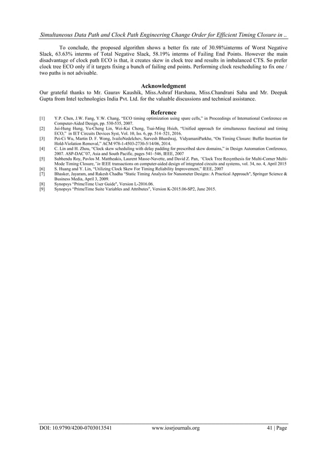 Simultaneous Data Path and Clock Path Engineering Change Order for Efficient Timing Closure in ...