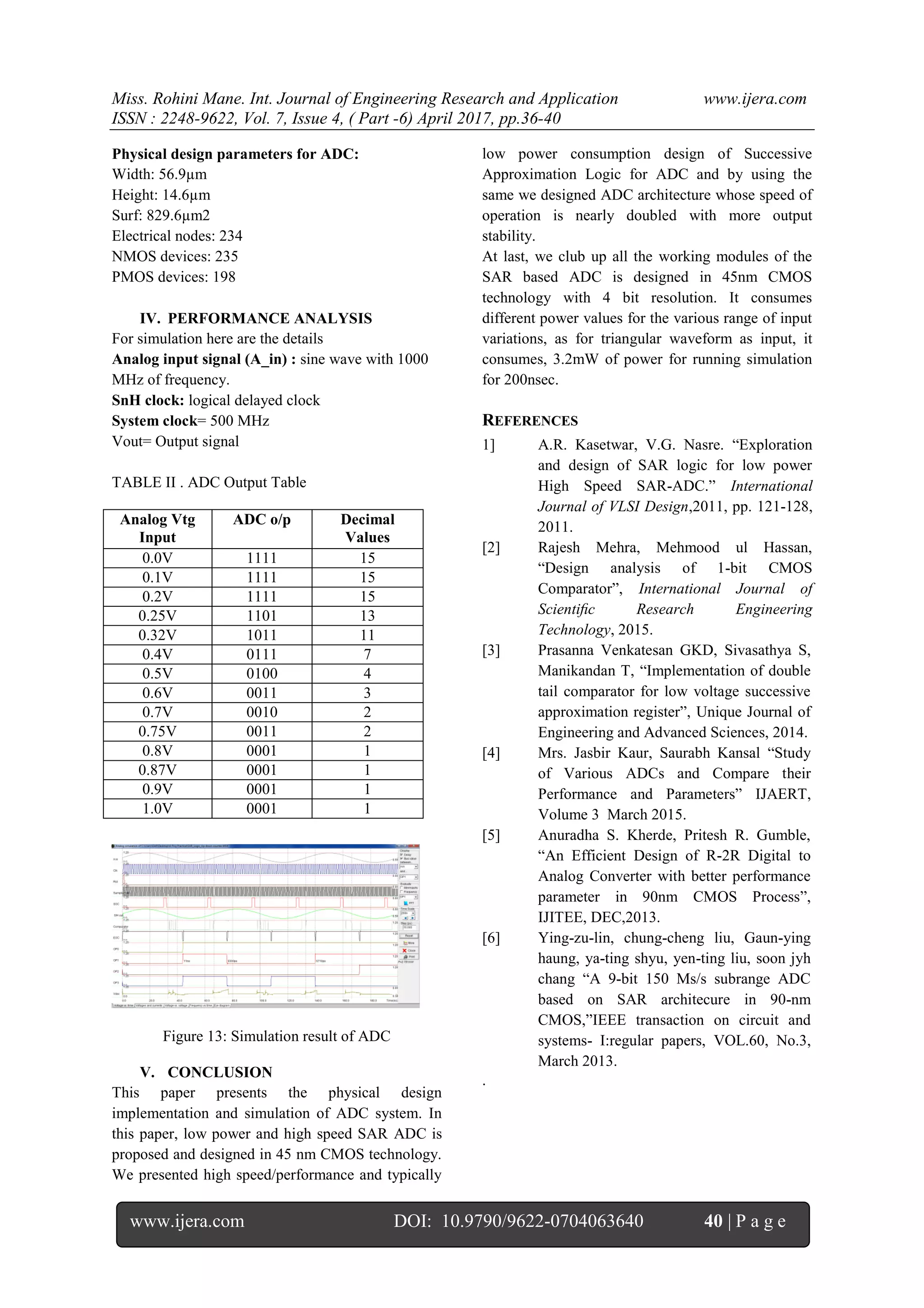 An Optimal Design of UP-DOWN Counter as SAR Logic Based ADC using CMOS 45nm Technology | PDF ...