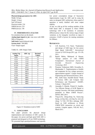 An Optimal Design of UP-DOWN Counter as SAR Logic Based ADC using CMOS 45nm Technology | PDF