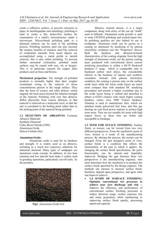 Experimental Study on Surface Roughness by Using Abrasive Particles ...