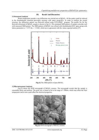 Capitalizing multiferroic properties of BiFeO3 for spintronics | PDF
