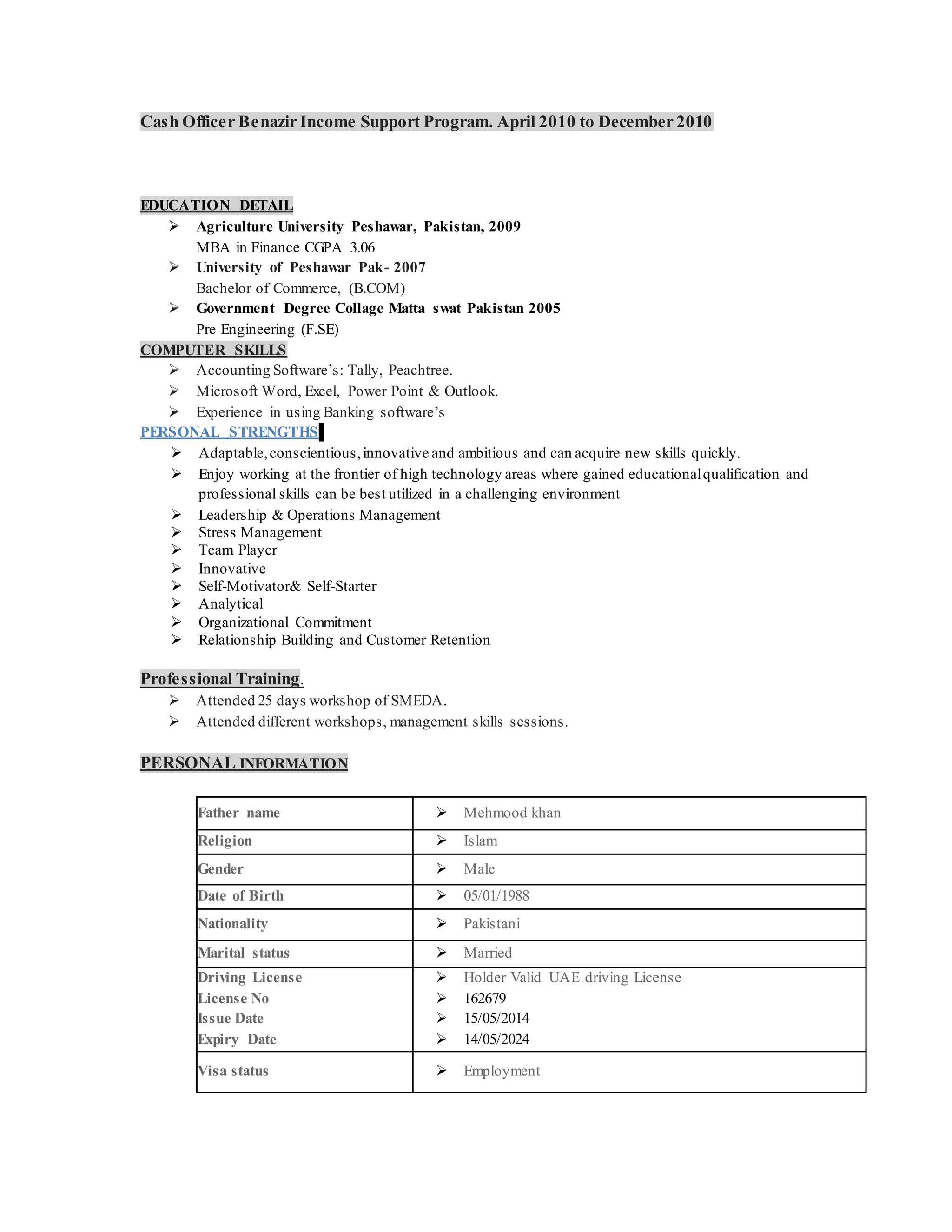Ajmal Khan CV | DOCX