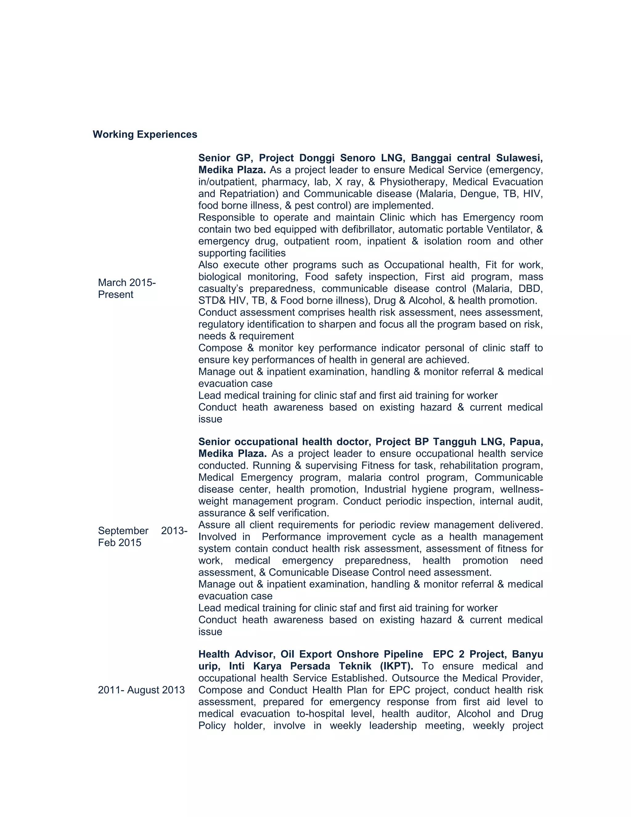 Resume_of_Dr._Boy Hidayat_2015 | PDF