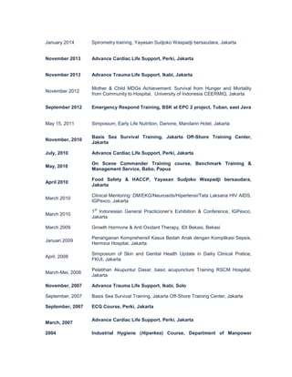 Resume_of_Dr._Boy Hidayat_2015 | PDF