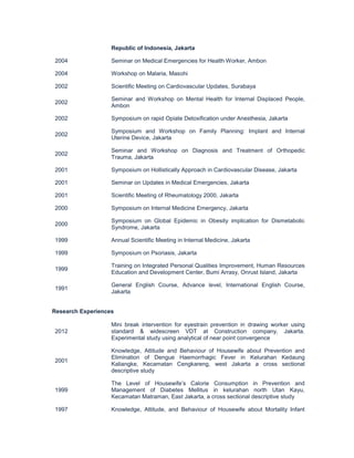 Resume_of_Dr._Boy Hidayat_2015 | PDF