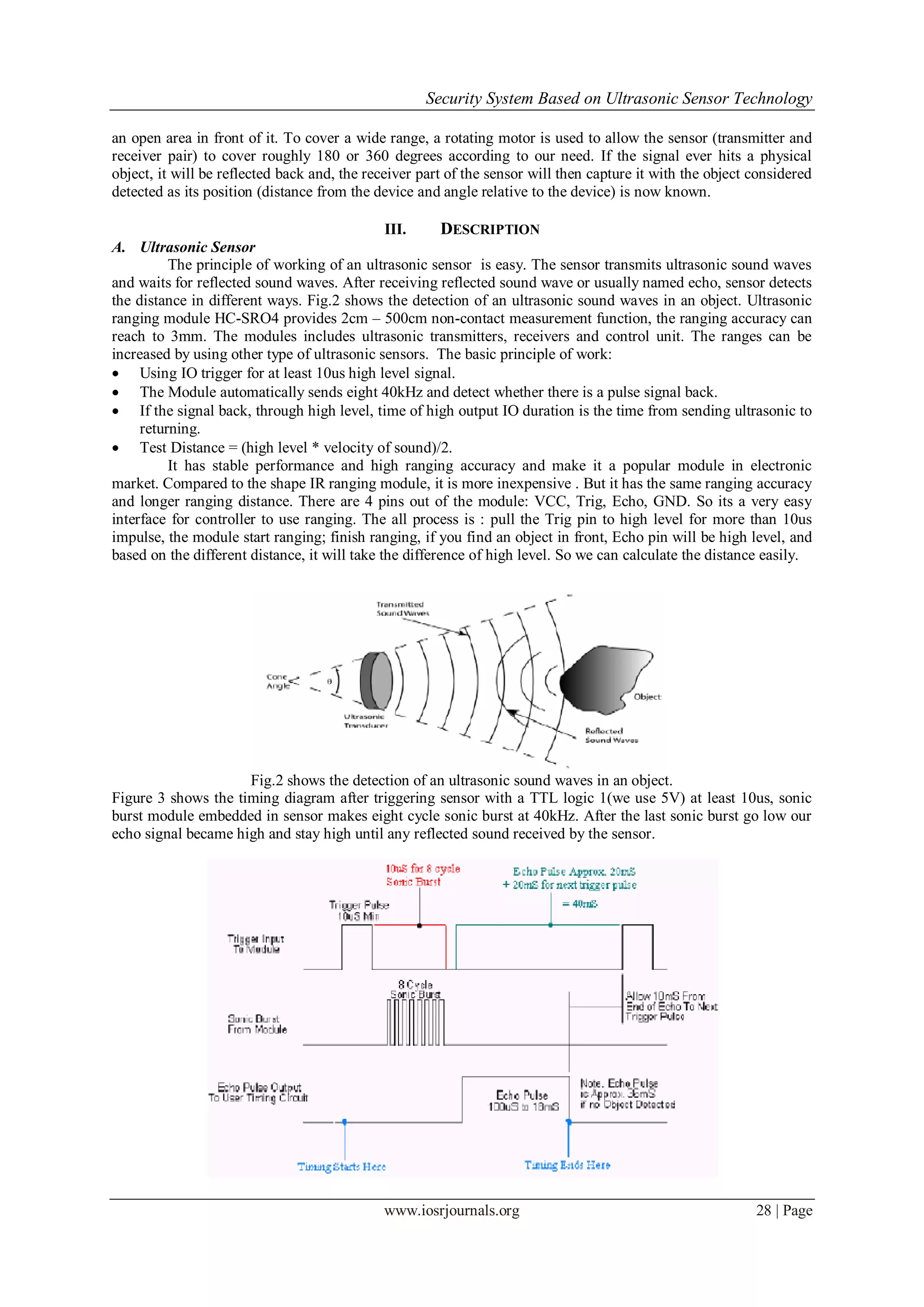 Security System Based On Ultrasonic Sensor Technology Pdf