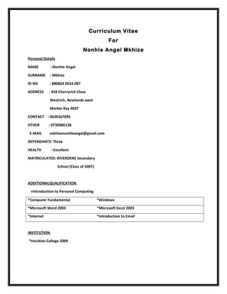 Angel's CV | PDF