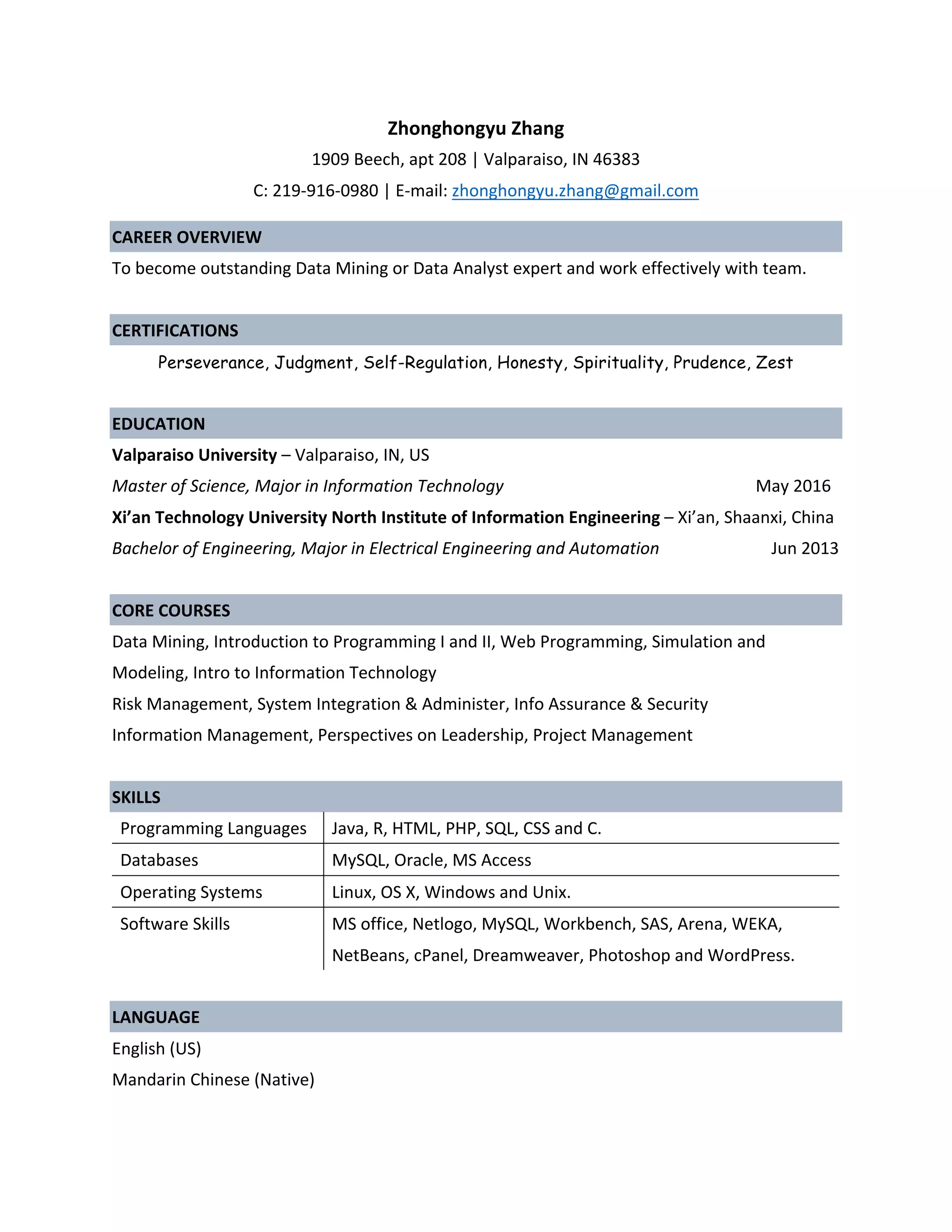 Resume_ZZ | PDF