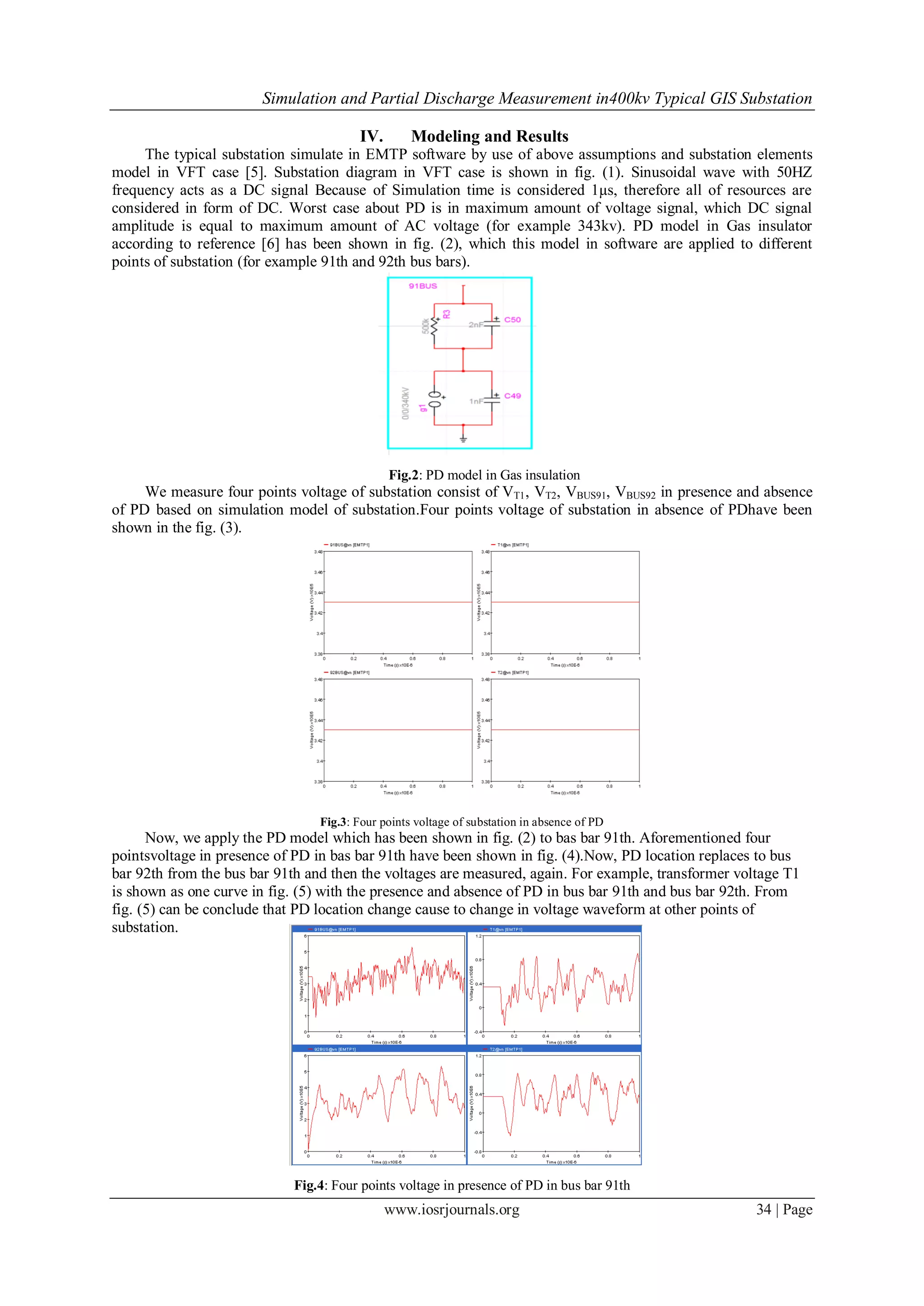 Simulation and Partial Discharge Measurement in 400kv Typical GIS Substation | PDF