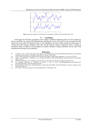 Simulation and Partial Discharge Measurement in 400kv Typical GIS ...