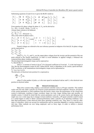 Hybrid PI-Fuzzy Controller for Brushless DC motor speed control | PDF