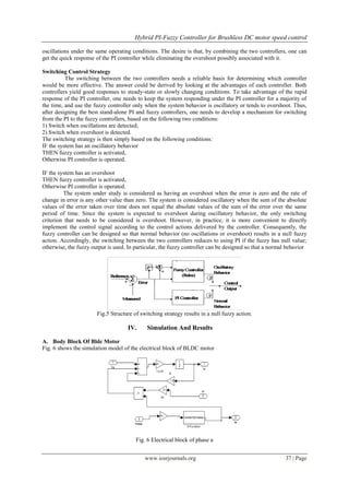 Hybrid PI-Fuzzy Controller for Brushless DC motor speed control | PDF