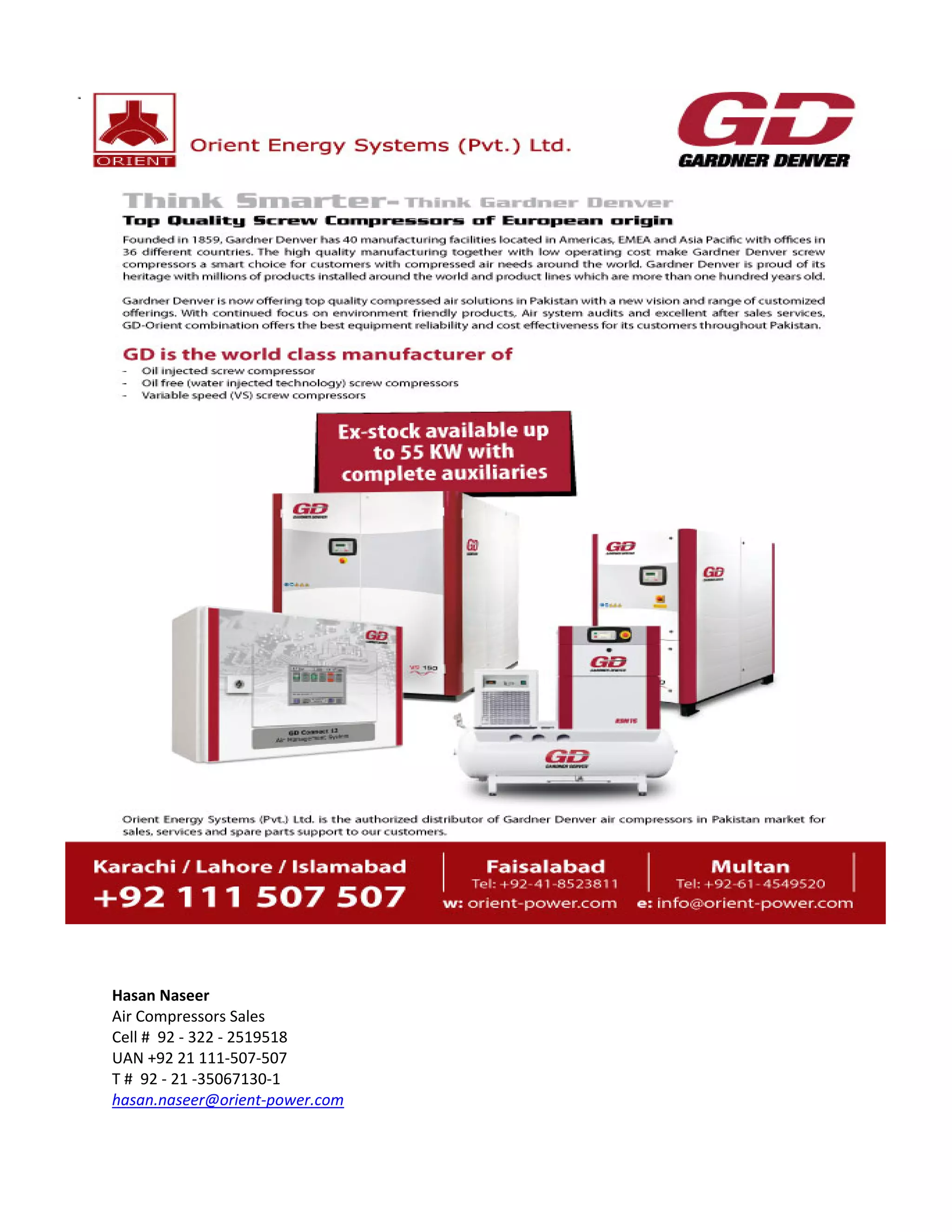 Gardner Denver Air Compressor Flyer | PDF