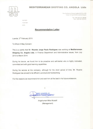 Recommendation Letter_ MSC | PDF