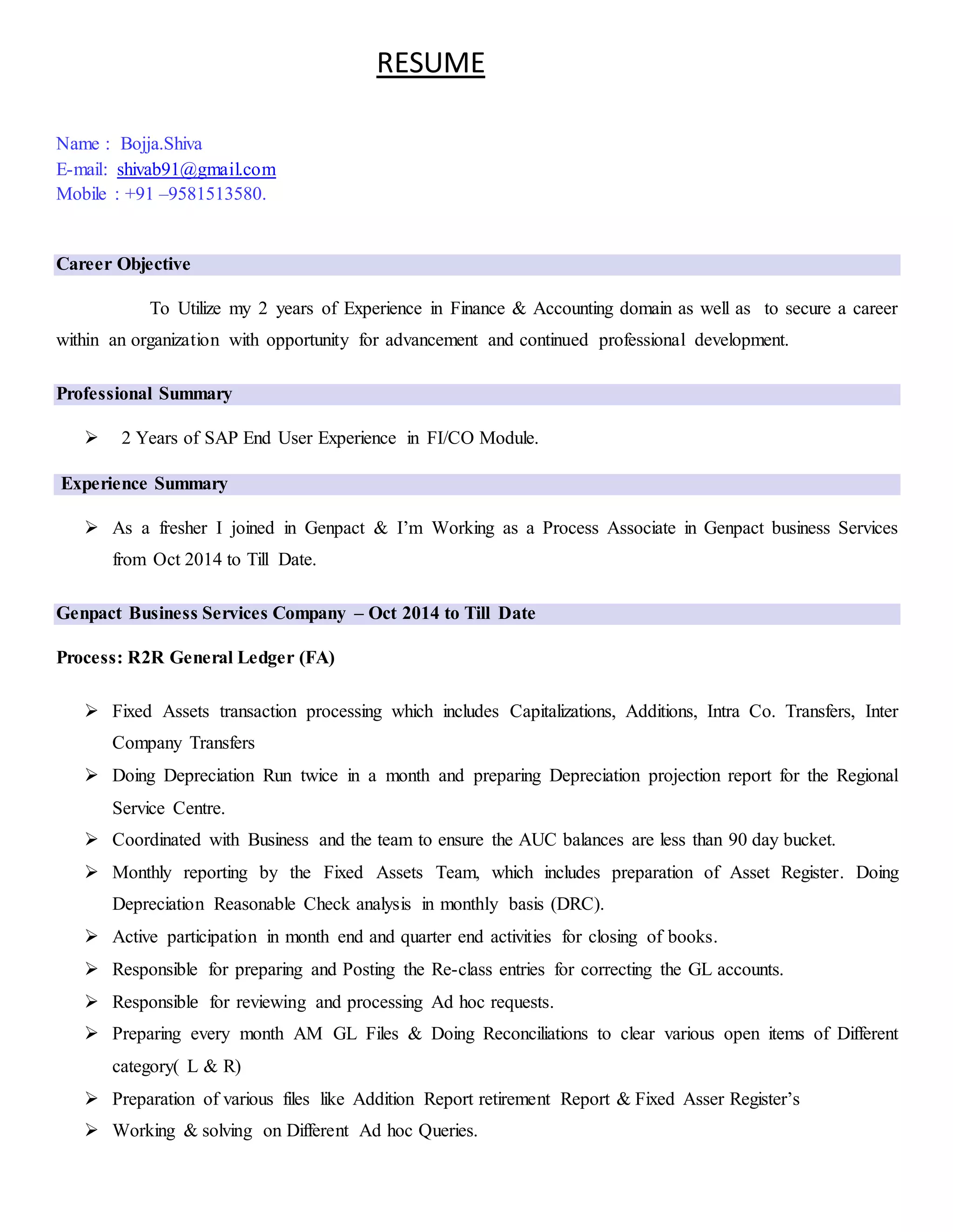 Shiva's CV | PDF