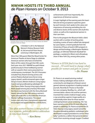 Winter-2013NWHM_NwsltrXIV | PDF | Awards Shows | Events