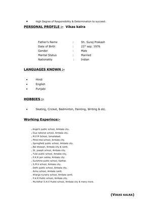 Curriculum_vitae_vikas kalra | DOC