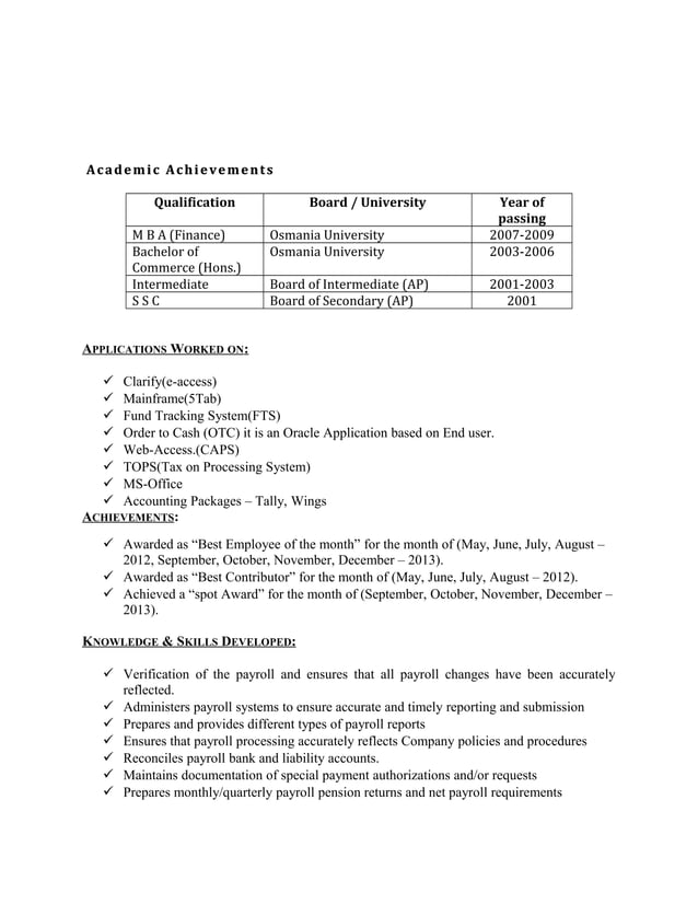 Mirza Abrar Ahmed Baig CV | DOC | Human Resources | Business