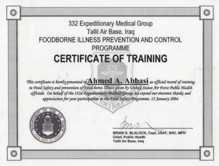 TRAINING CERTIFICATE | PDF