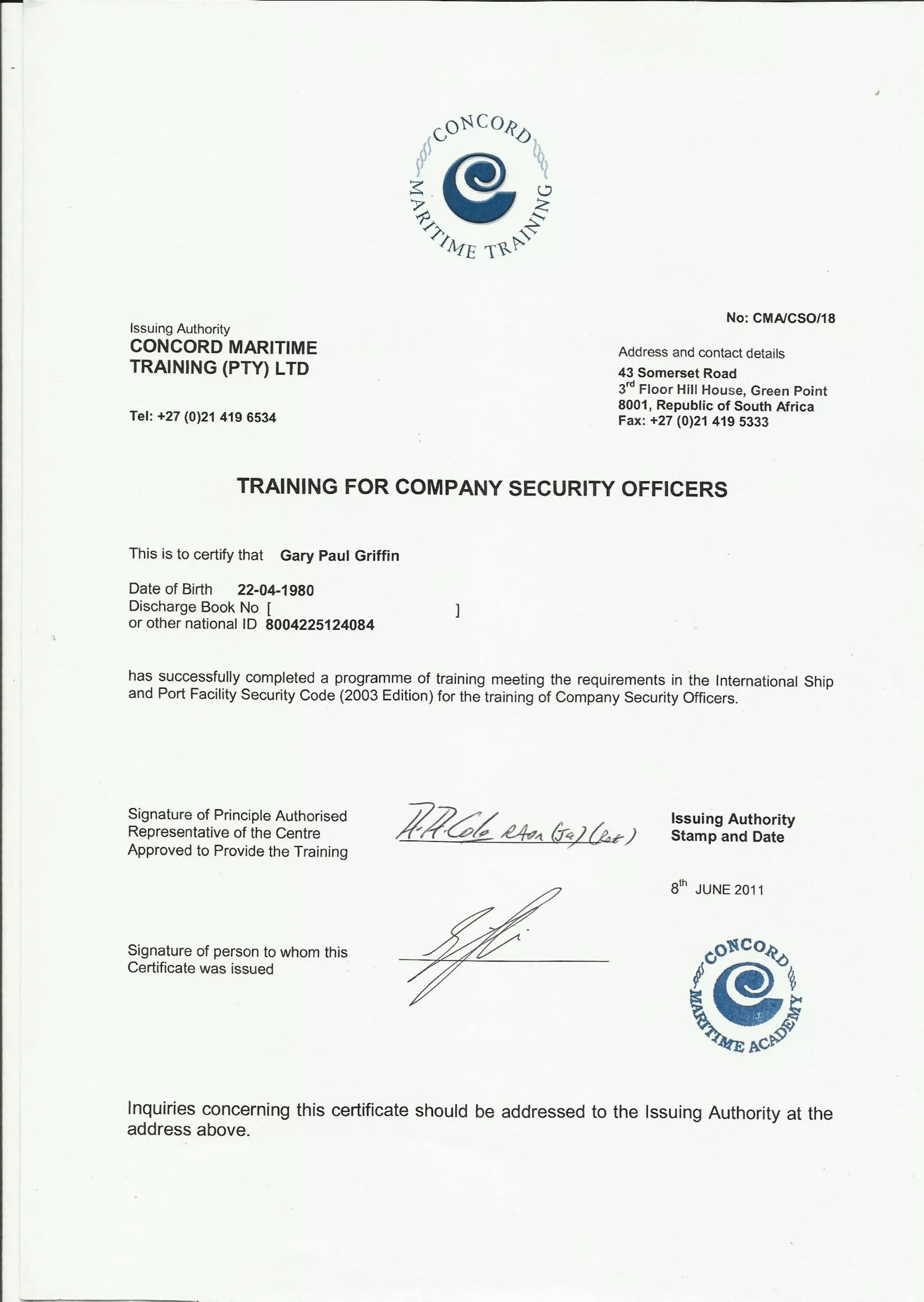 CSO Gary Griffin | PDF