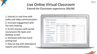 WizIQ - Online Academy Platform | PPTX | Online Education | Education