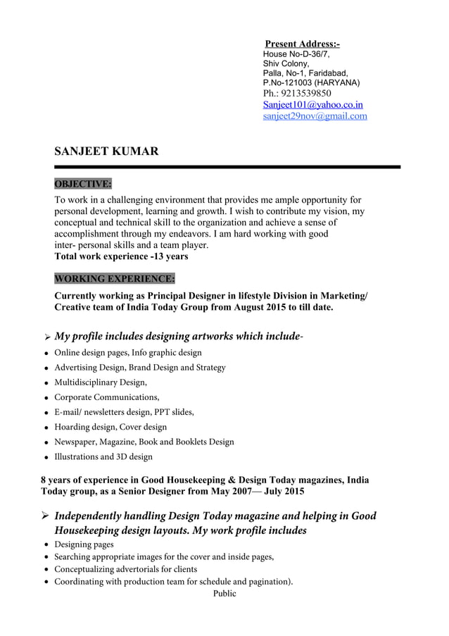 Sanjeet Resume2016 | DOC