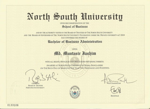 BBA Certificate | PDF