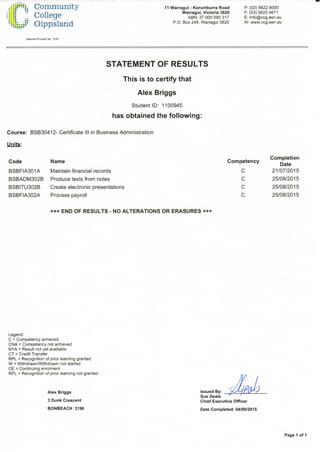 Business & Administration Cert III | PDF