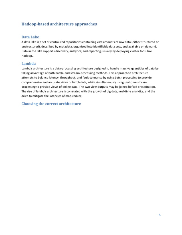 Hadoop-based architecture approaches | PDF