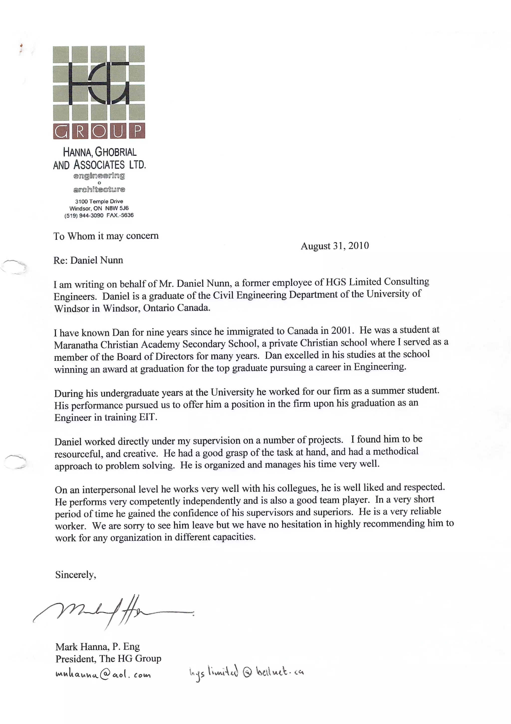 HGS Letter | PDF
