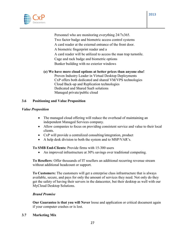 CxP Marketing plan development | PDF