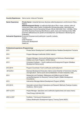 Samuel Young CV-current-5 | PDF | Agriculture | Industries