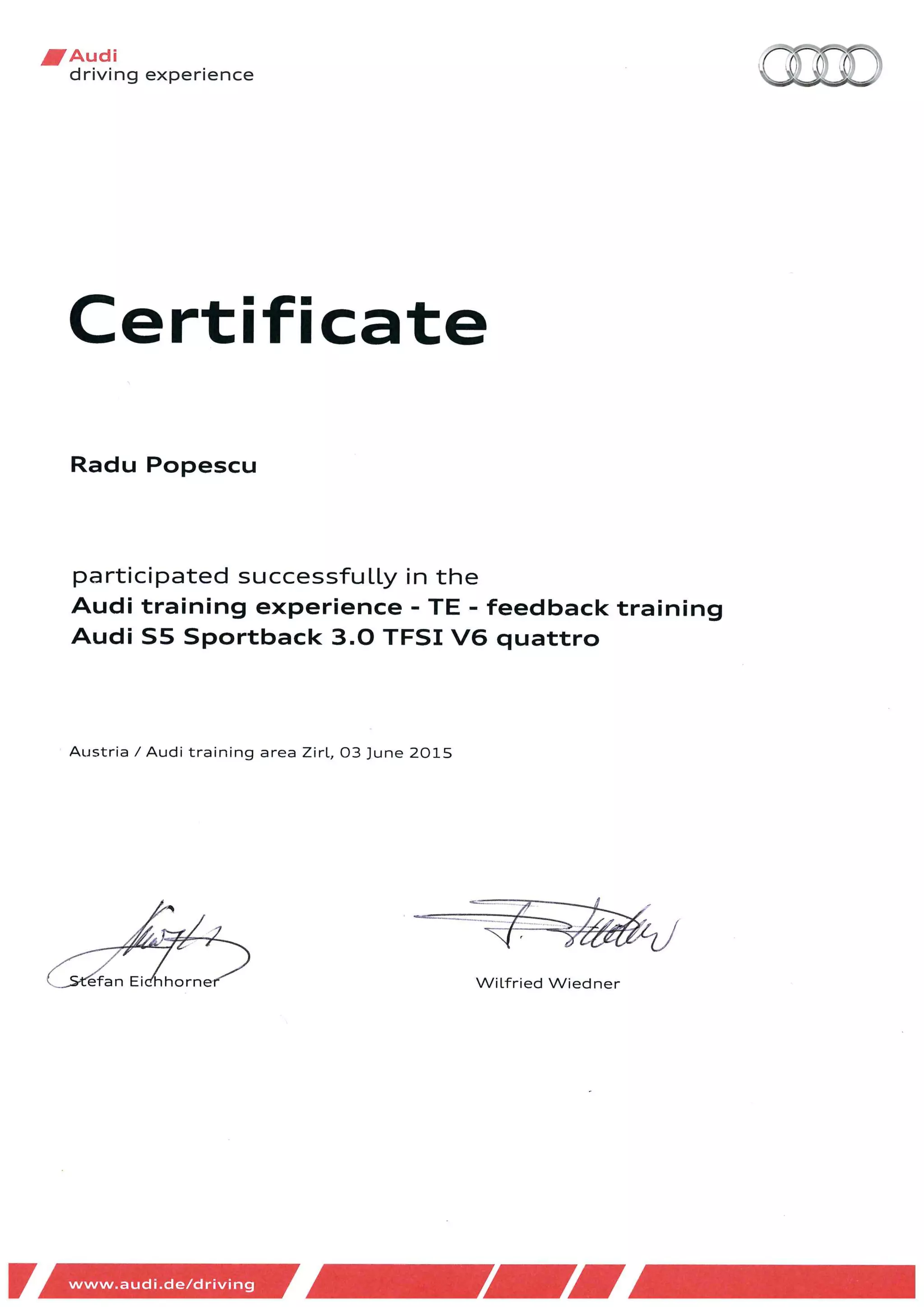 AUDI driver licence | PDF