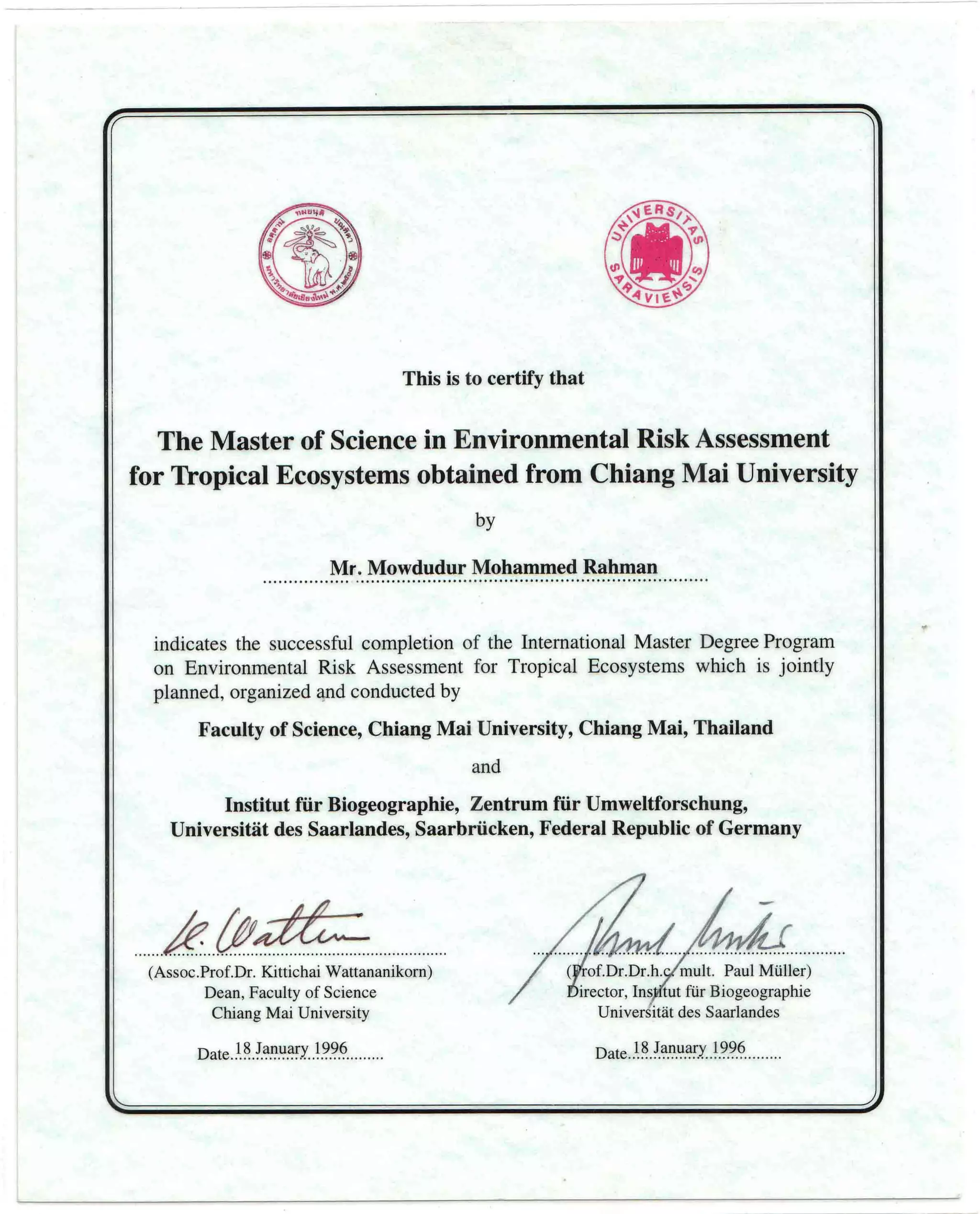 MSc-Certificate | PDF