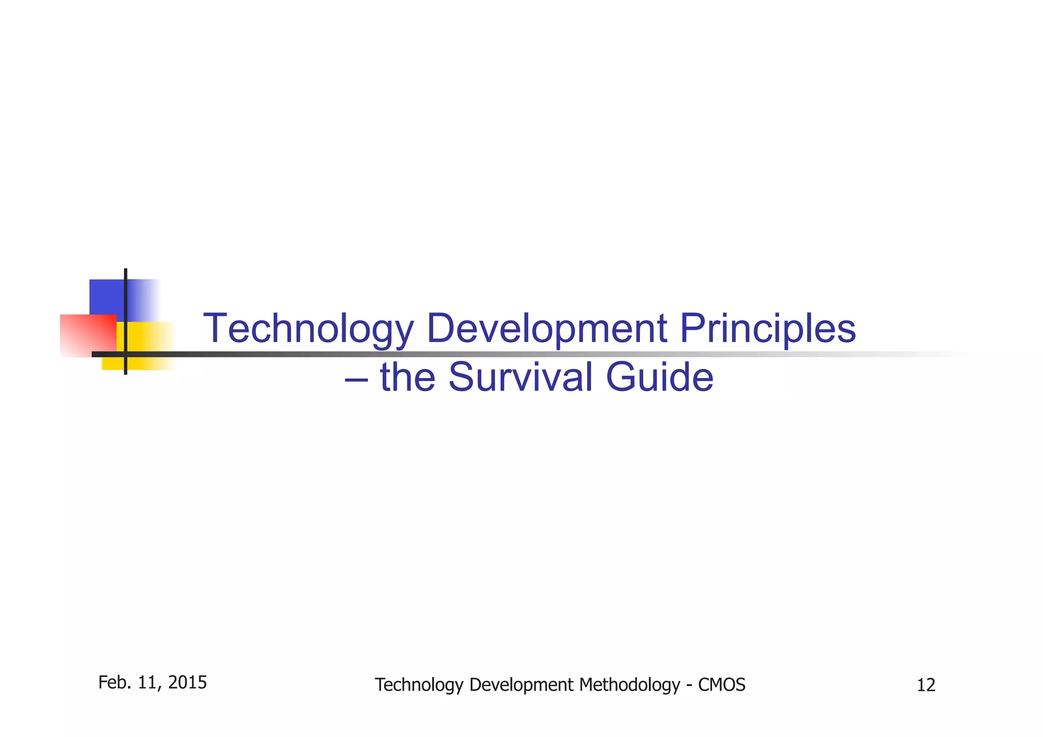 Technology Development Methodology – CMOS as a game-changer | PDF