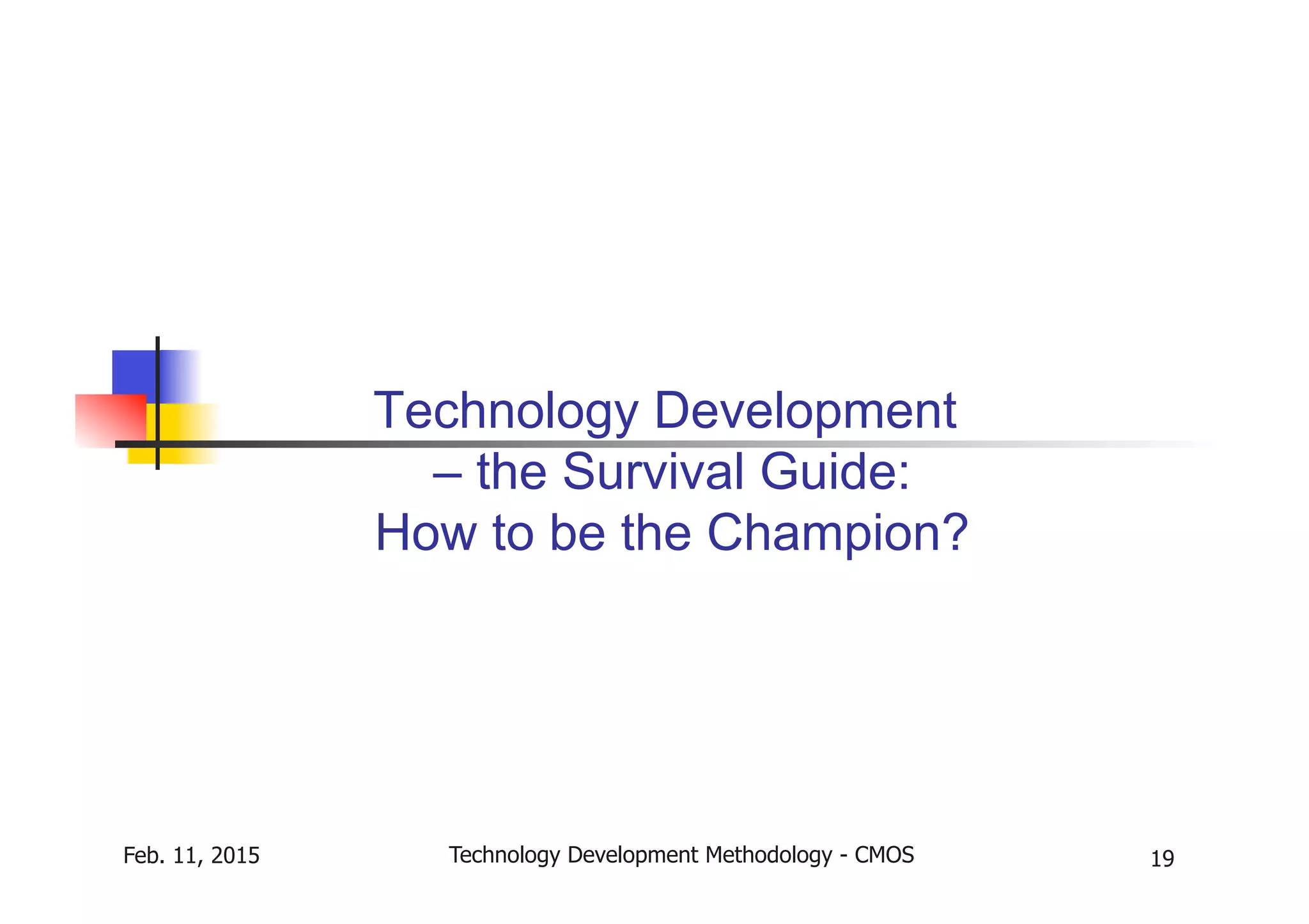 Technology Development Methodology – CMOS as a game-changer | PDF