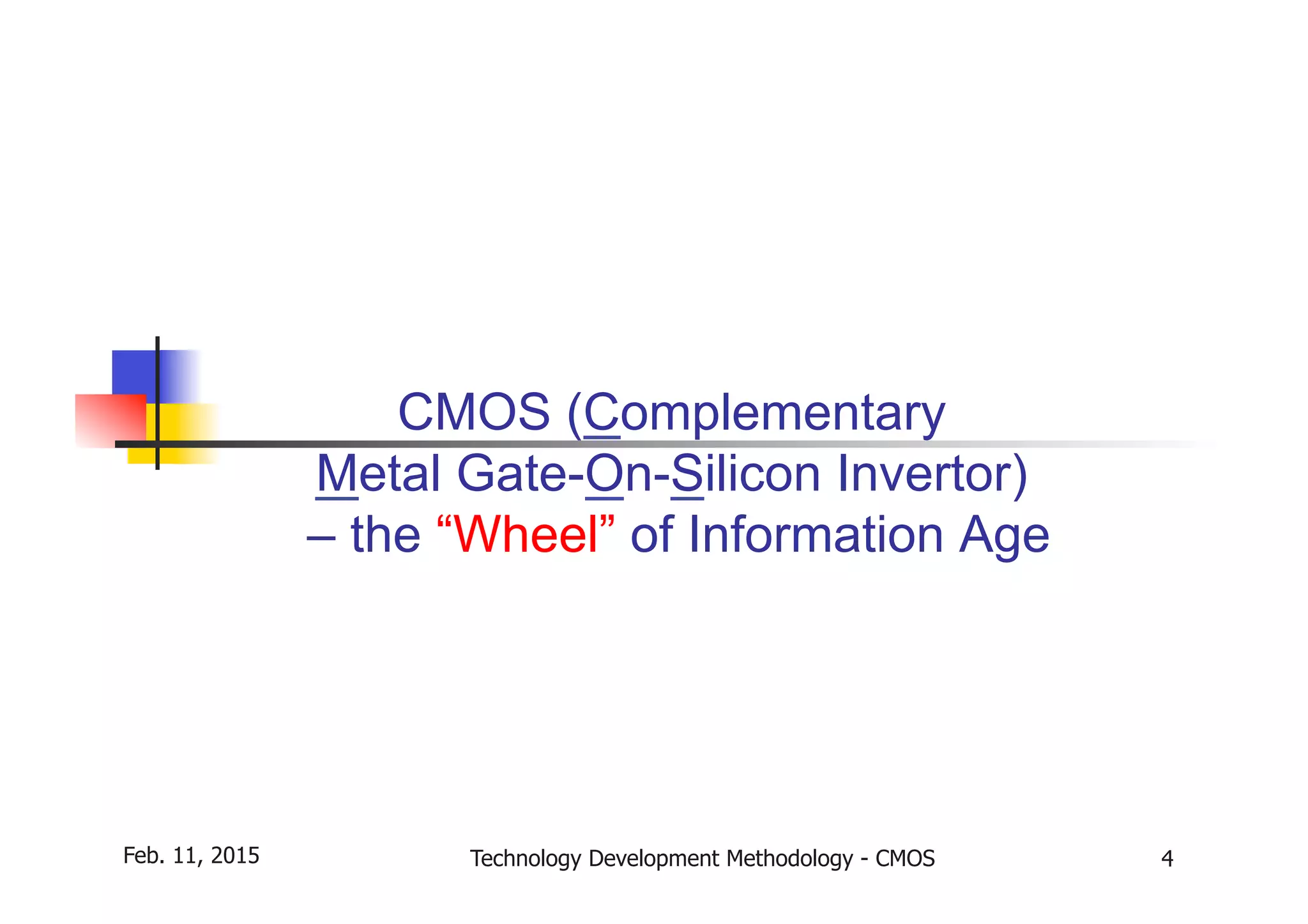 Technology Development Methodology – CMOS as a game-changer | PDF